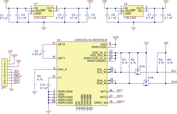 Pololu - LSM303DLH 3D Compass and Accelerometer Carrier with Voltage ...